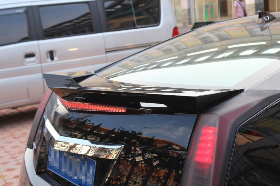 Fit For Cadillac CTS Coupe 2011-14 Real Carbon Rear Trunk Lip Spoiler ...