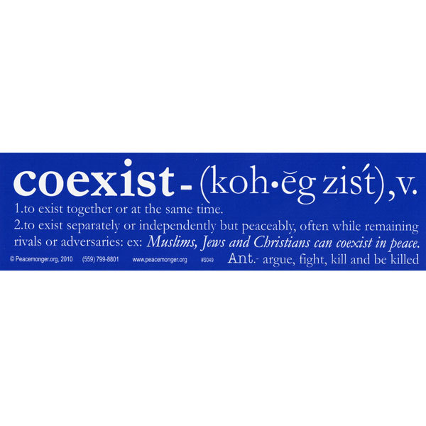 S049 - Coexist Definition Large Bumper Sticker | eBay