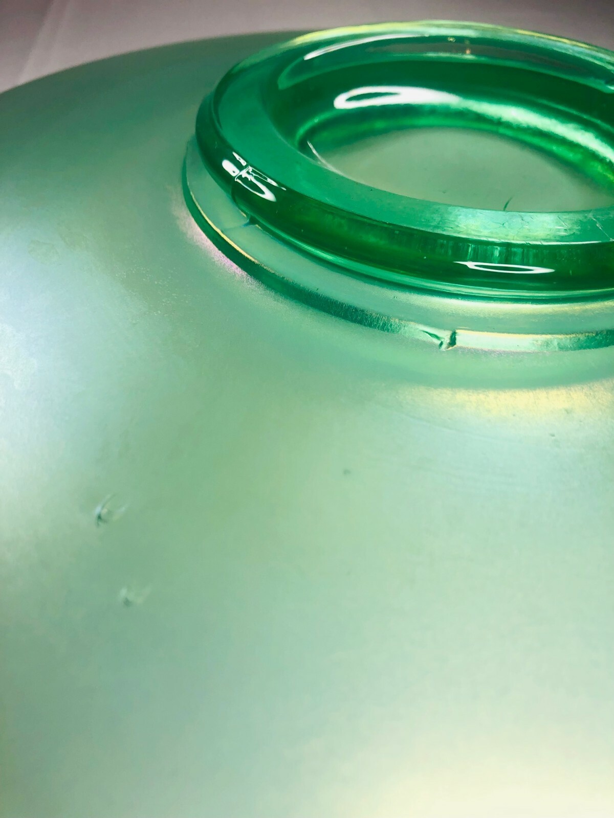 Imperial Stretch Glass 11" Cupped Centerpiece Console Bowl Uranium ...