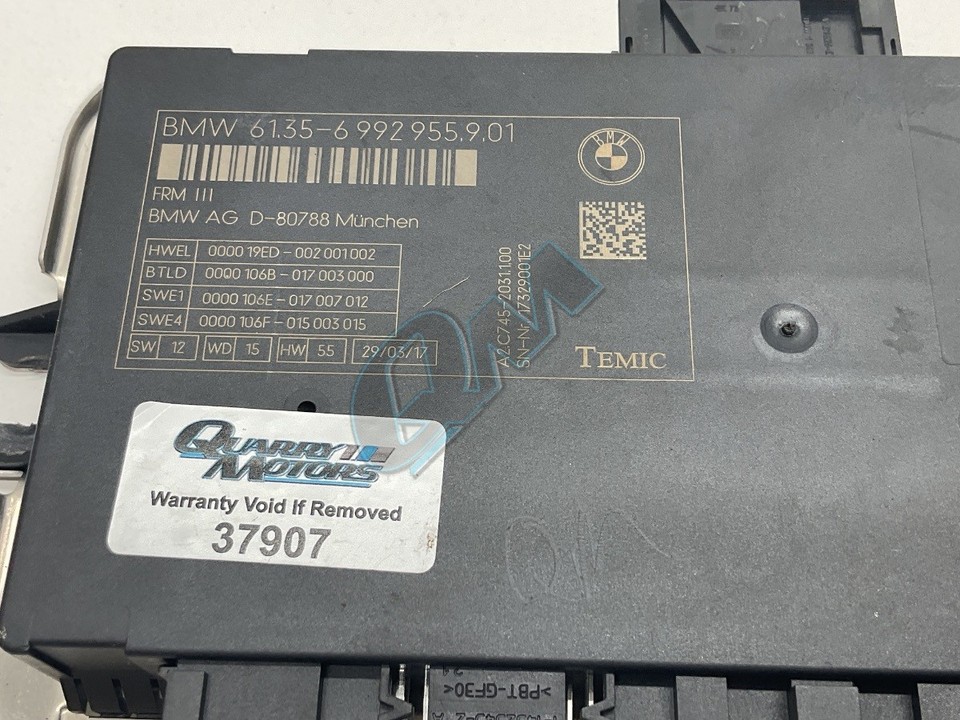 BMW X3 F25 FRM3 Footwell Light Control Module ECU 6992955 | eBay