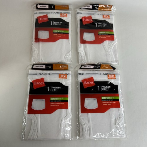 Hanes Tagless Briefs Size Medium 32-34 Comfort Soft 4 Single Individual ...