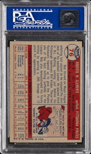 1957 TOPPS #76 BOB CLEMENTE PSA 7 | eBay