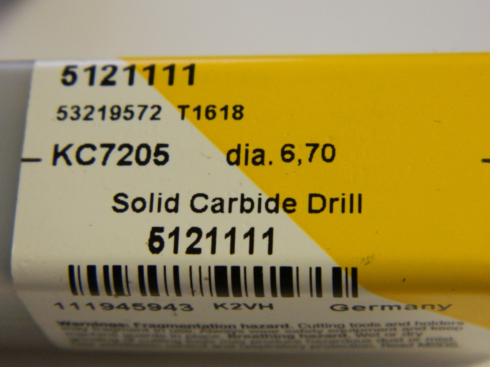 Kennametal T1618 B713A2732584/TX KC7205 CARB STEP DRILL 5121111 for ...