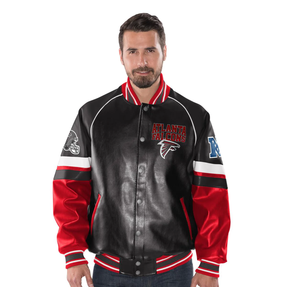 "AS IS" Officially Licensed NFL Men's Faux Leather Varsity Jacket ...