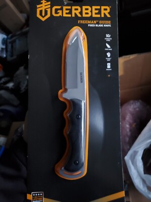 Gerber Freeman Guide - Fixed Blade Drop Point, Plain Edge, Nylon Sheath ...