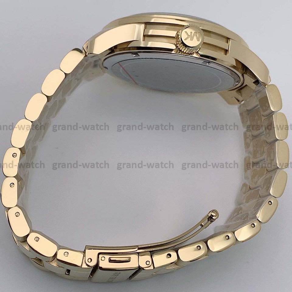 Michael Kors MK5473 Runway Gold Stainless Steel Bracelet MK Dial Ladies ...