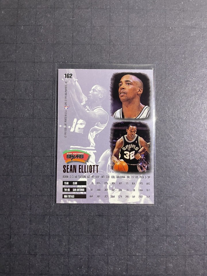 1995-96 Fleer Ultra Sean Elliott Card #162 - San Antonio Spurs | eBay