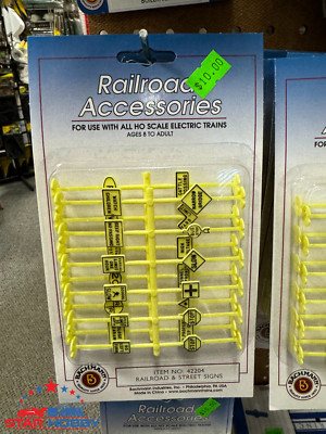 Bachmann 42204 YELLOW RAILROAD & STREET SIGNS (24 PIECES) (HO SCALE) | eBay