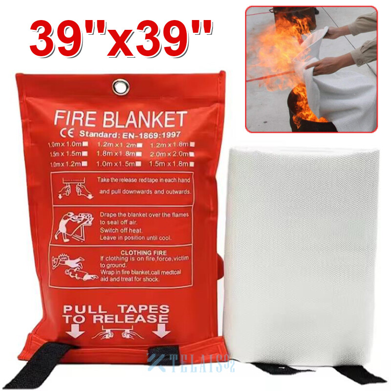 Large FIRE BLANKET Fiberglass, Fire Extinguishing Blanket 1/2/4/6 Pcs ...