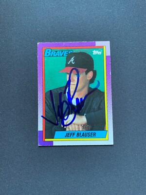 Jeff Blauser Signed 1990 Topps #251 Card Atlanta Braves Autograph COA ...