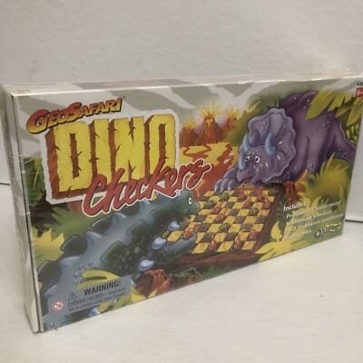 Dino Checkers Board Game By Educational Insights Complete Game Dinosaur ...