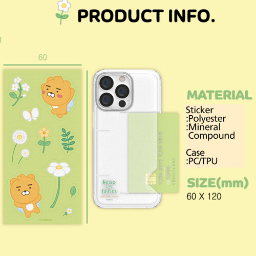 Kakao Friends Hello Tiny Anti Bacterial Sticker Case Galaxy S22 S21 S20 ...
