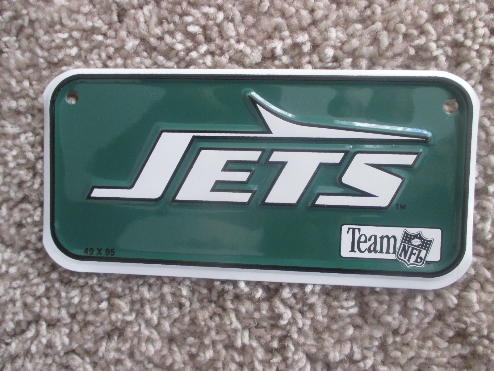 " NEW YORK JETS " 'NFL Supporter aluminium bike number plate Mint ...