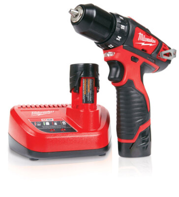 Milwaukee 2407-22 M12 12-Volt Lithium-Ion 3/8 in. Cordless Drill/Driver ...
