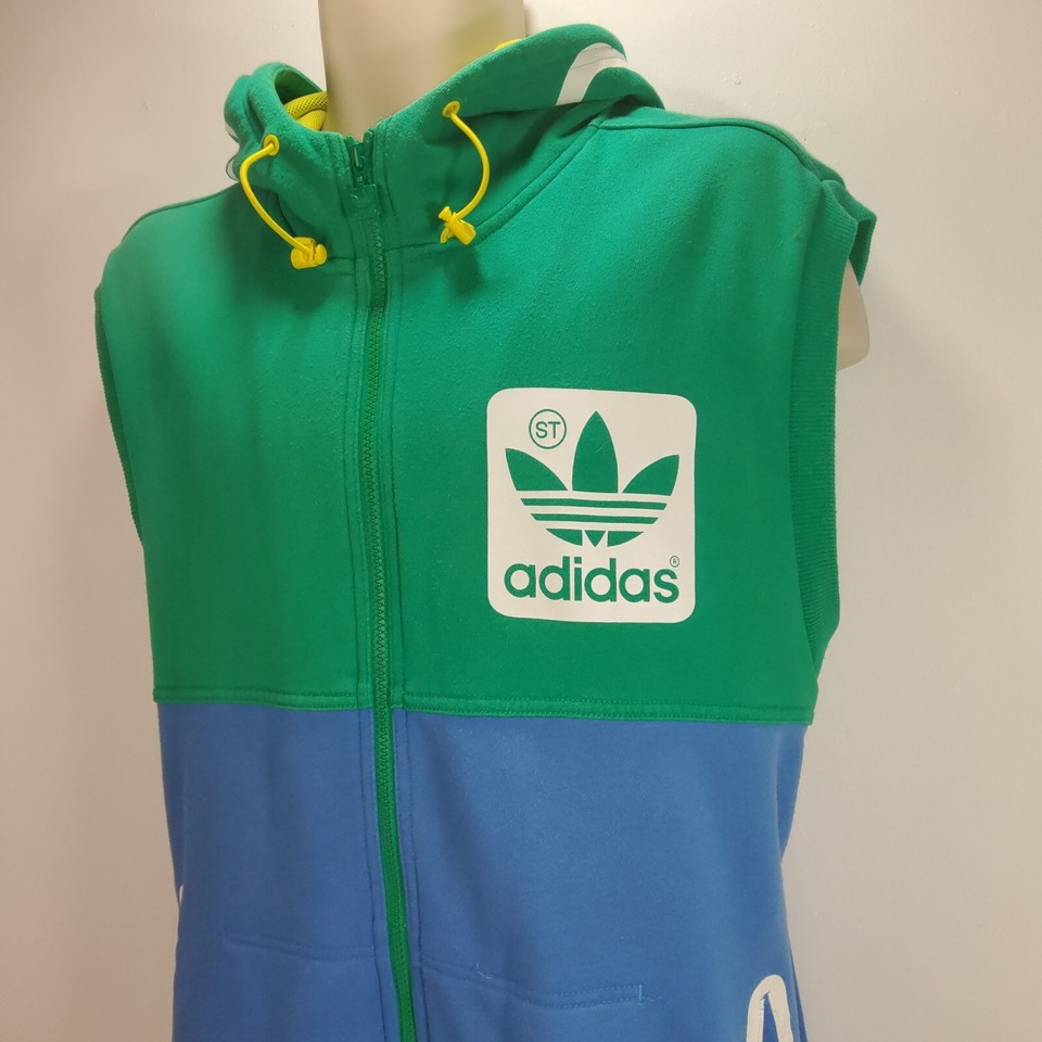 Adidas Originals Gilet Green Blue Yellow Firebird Men’s UK Size XL | eBay