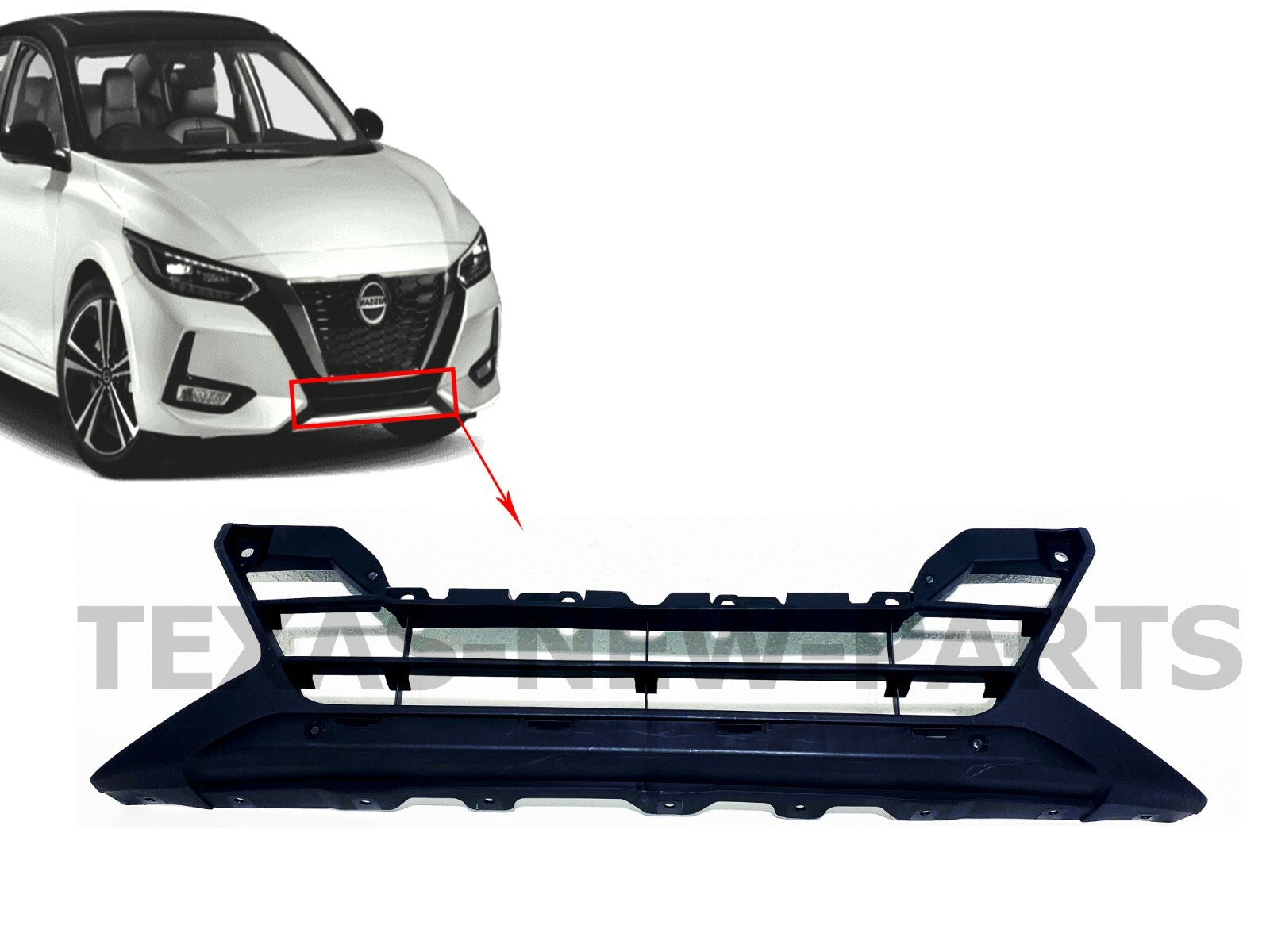 Fits 2020-2023 Nissan Sentra Grille Front Bumper Lower Grille 62254 ...