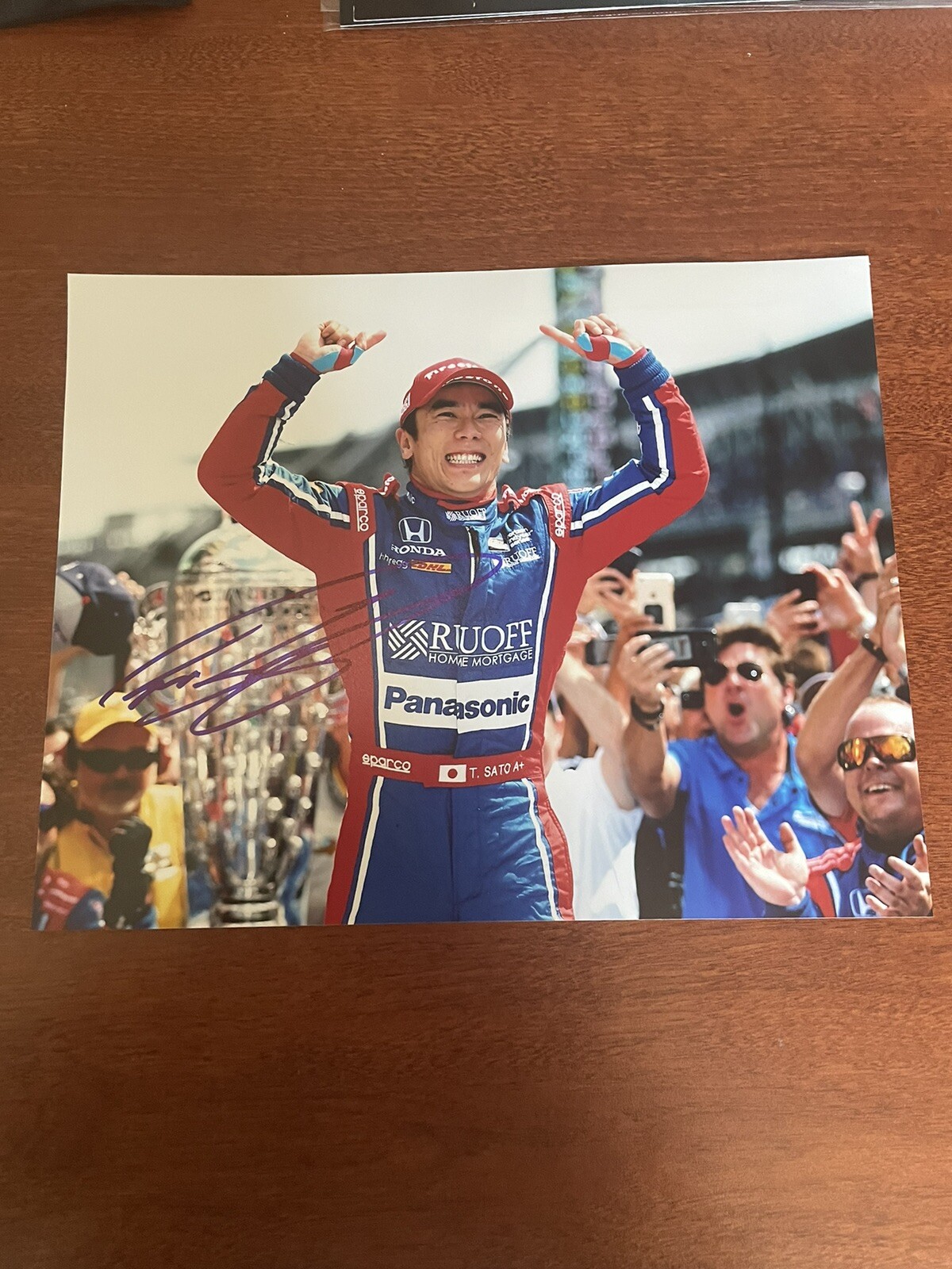 Authentic Autographed 8x10 Takuma Sato 2017 Indy 500 Winner Photo | eBay