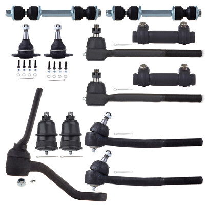 13pcs Suspension Parts Tie Rods End Ball Joint Idler Arm Stabilizer Bar ...