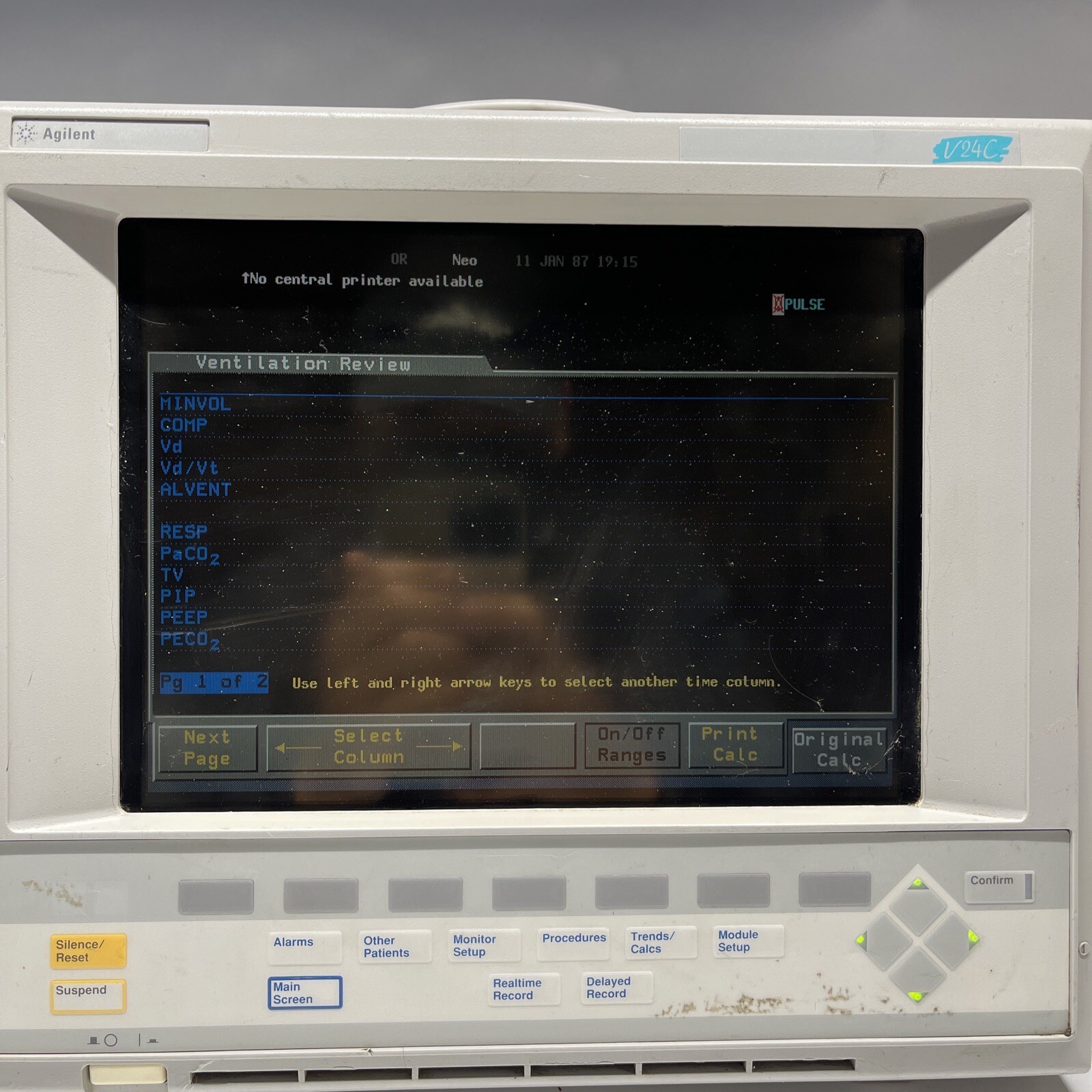 HP Agilent M1204A Viridia 24ct Patient Care Monitor W/ 6 Slot Module ...