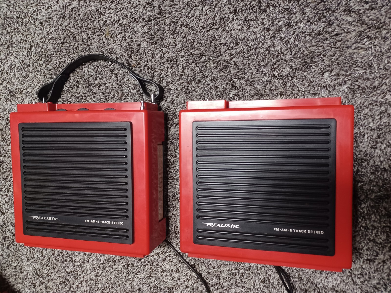 VINTAGE REALISTIC 8 TRACK STEREO PORTIPLAY CARTRIDGE PLAYER RADIO 14 ...