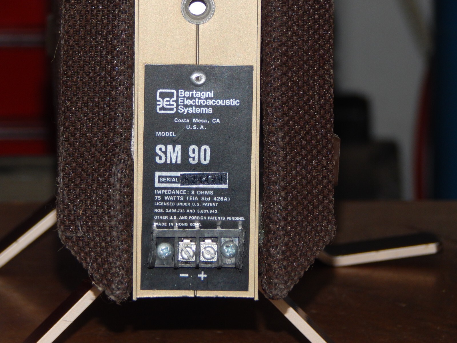 Vintage Bertagni Electroacoustic Systems BES SM-90 Speaker & Stands | eBay