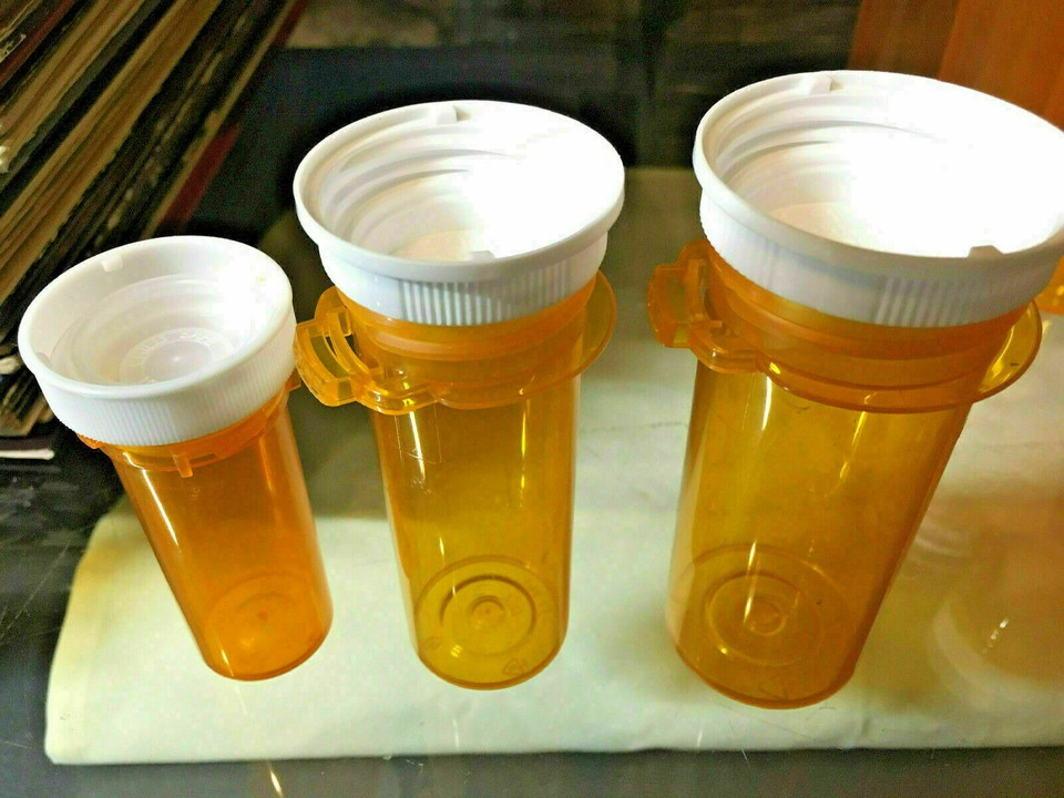 Medicine Prescription Bottles Pill Empty Storage Rx Plastic Storage ...