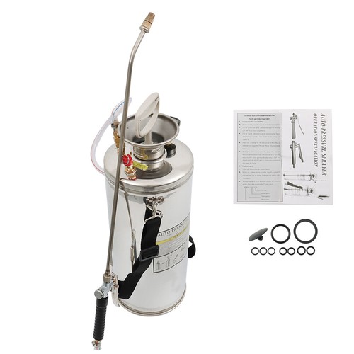 2 Gallon 8L Stainless Steel Sprayer Farm Garden Hand Pump Sprayer With ...