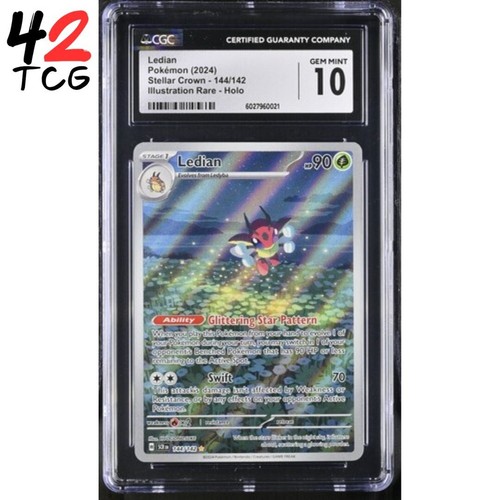CGC Gem Mint 10 Ledian 144/142 Pokémon Stellar Crown | eBay