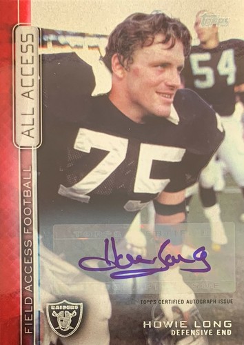 2015 Topps Field Access Howie Long Oakland Raiders Autograph AUTO TRUE ...