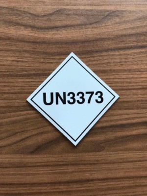 Vehicle Magnetic Sign - UN3373 - White/Black - 100mm | eBay UK