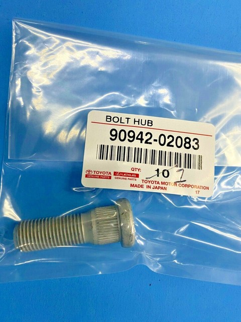 1-PC GENUINE TOYOTA 90942-02083 MOST MODELS BOLT, Bolt, Hub (For Front ...