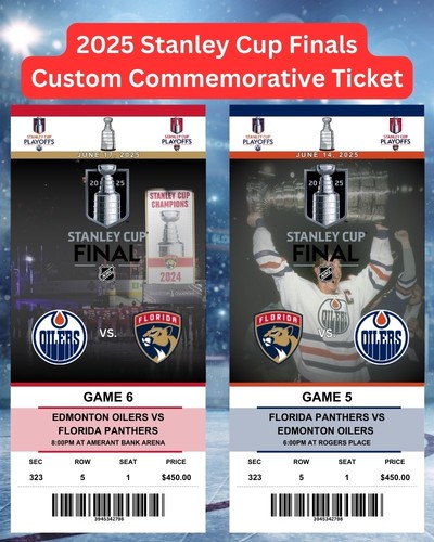 2025 Stanley Cup Finals Custom Commemorative NHL Ticket *Made for Any ...