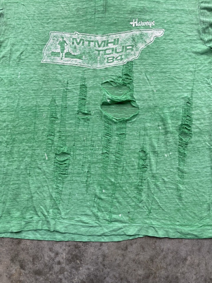Vintage 1984 MTMHI Tour Harvey’s T Shirt Size Large Very Distressed ...