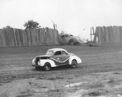 Buddy Shuman & His Modified Stock Car 1940s 2 Motor Racing Old Photo ...