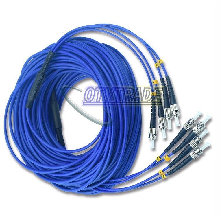 ST-ST UPC 4 Cores Armored Fiber Patch Cord SM 4 Strand Fiber Optic ...