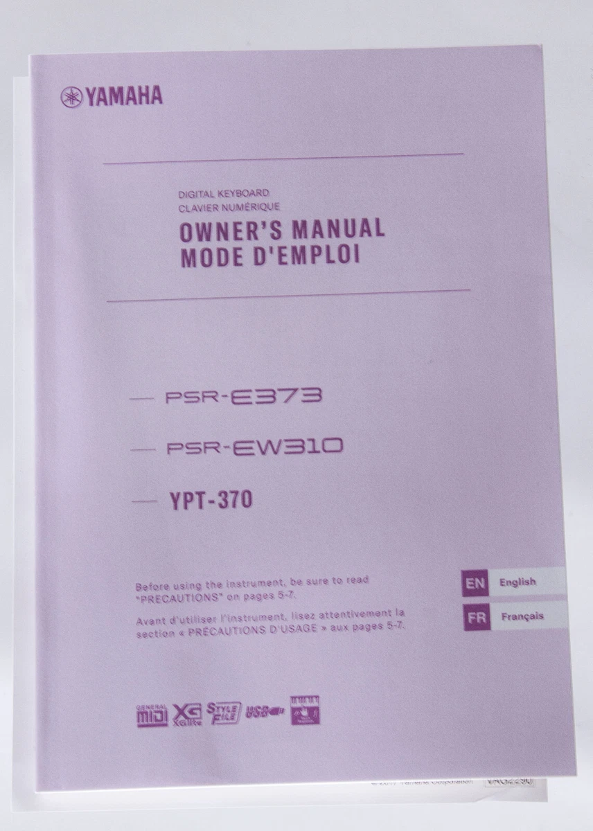 Yamaha Keyboard Instruction Manual