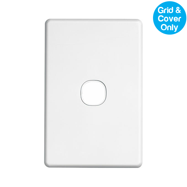 Clipsal Switch Grid Plate & Cover 1 Gang C2031vh Less Mechanism Classic ...