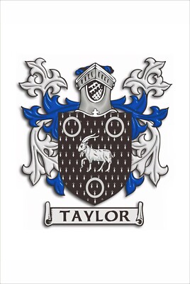 Taylor Coat of Arms A4 10x8 Metal Sign Aluminium Heraldry Heraldic ...