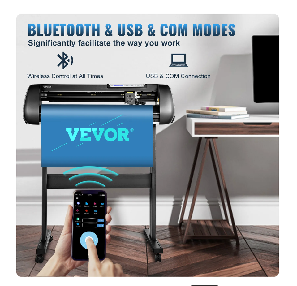 VEVOR 28 Inch Vinyl Cutter Plotter Sign Cutting Machine with starter ...
