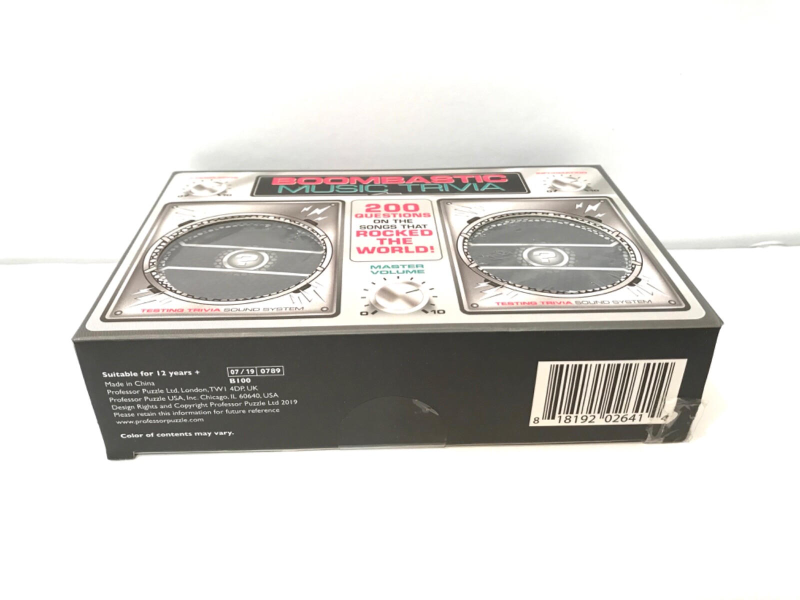 Boombastic Music Trivia Game Boombox Rock Songs 200 Questions 100 Cards ...