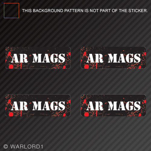 AR Mags Ammo Can Sticker Set Zombie Edition Die Cut Decal magazine ...