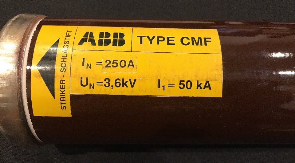 ABB High Voltage Fuse Link With Striker CMF 3.6kV 250A NHPL052763R1 ...