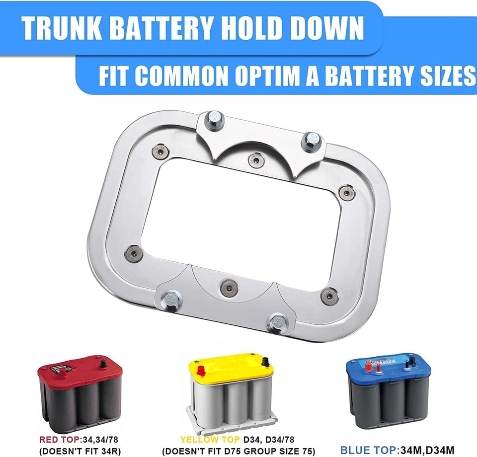 Battery Pallet Trunk Battery Hold Down Bracket Perfectly for Optima ...