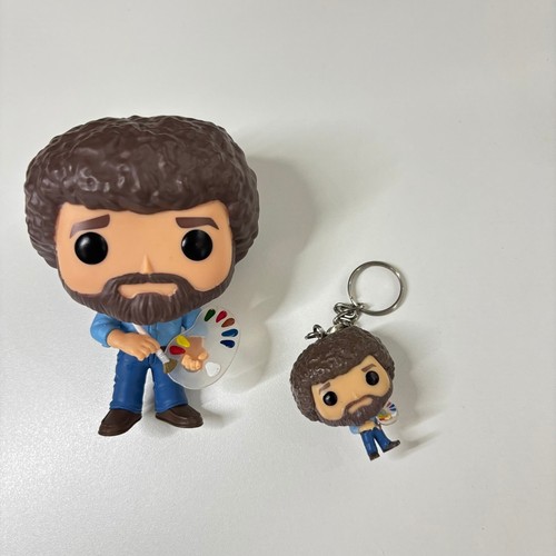 Funko Pop! The Joy Of Painting Bob Ross #524 & Bob Ross Pop Keychain No ...