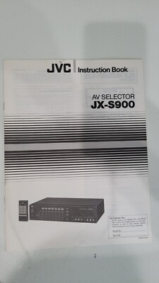 JVC JX-S900 Original Instruction Book Operation Manual Service Book AV ...