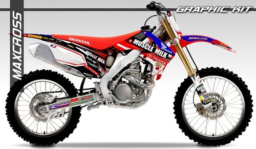 HONDA CRF250R 2010 - 2013 CRF450R 2009 - 2012 MAXCROSS GRAPHICS KIT ...