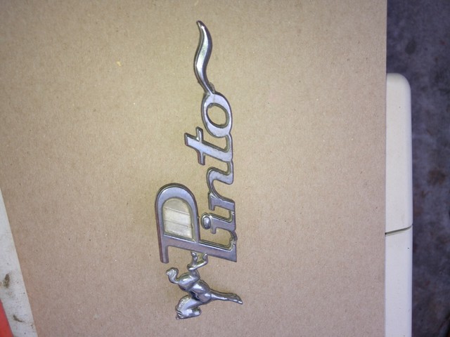 Ford Pinto Script Emblem FOMOCO OEM Badge 71 70s Vintage Pony Chrome ...