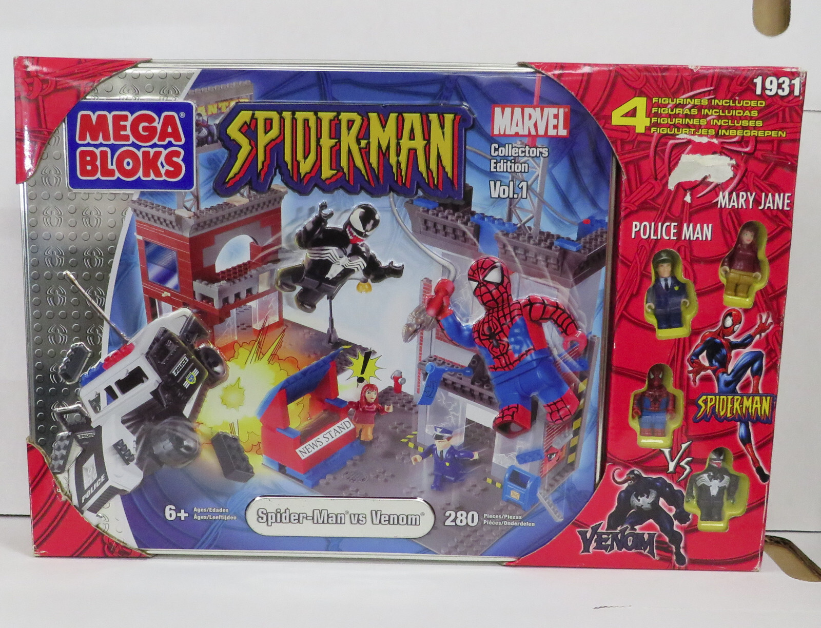 Spider-Man vs. Venom Mega Bloks Set (2004) Mega Bloks New Collector's ...
