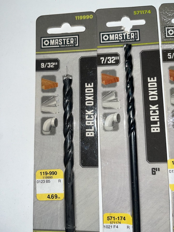 Master Mechanic DEWALT Irwin Diablo Drill Bit High Speed Steel Set of ...