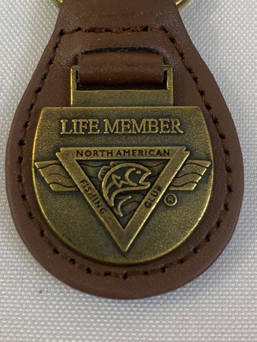 North American Fishing Club Lifetime Member Leather Keychain Preowned ...